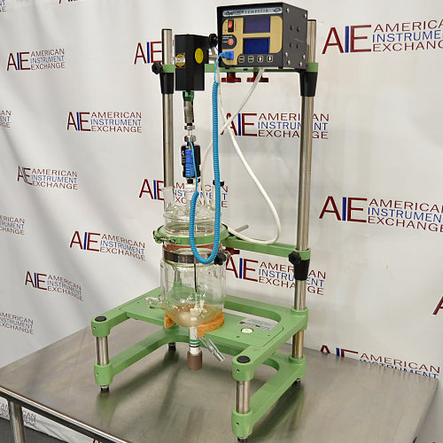 Chemglass 2L Jacketed Process Reactor with Digital Overhead Stirrer