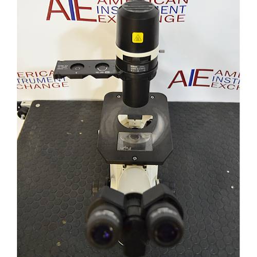 Nikon Eclipse TS100 inverted microscope with objectives